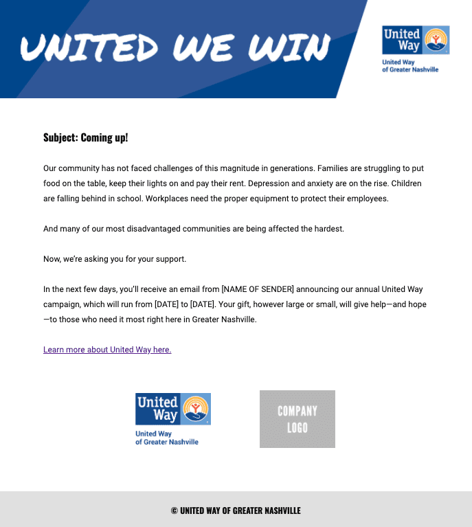Campaign Toolkit - United Way of Greater Nashville