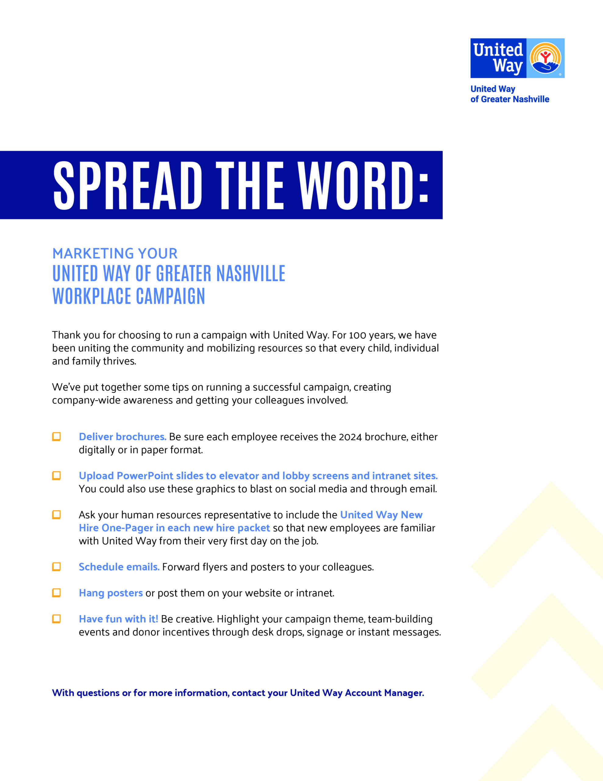 Campaign Toolkit - United Way of Greater Nashville